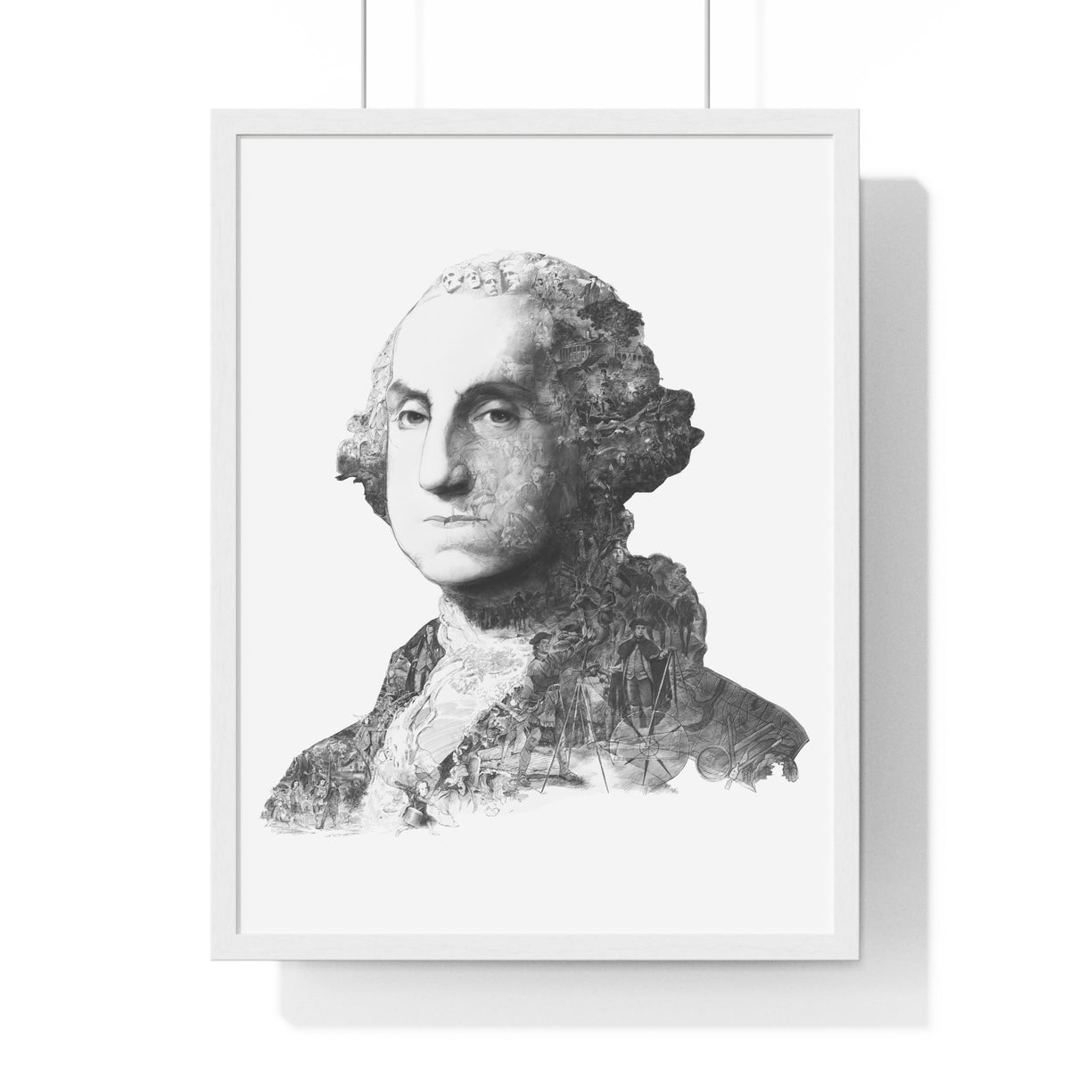 GEORGE WASHINGTON BLACK & WHITE FRAMED POSTER