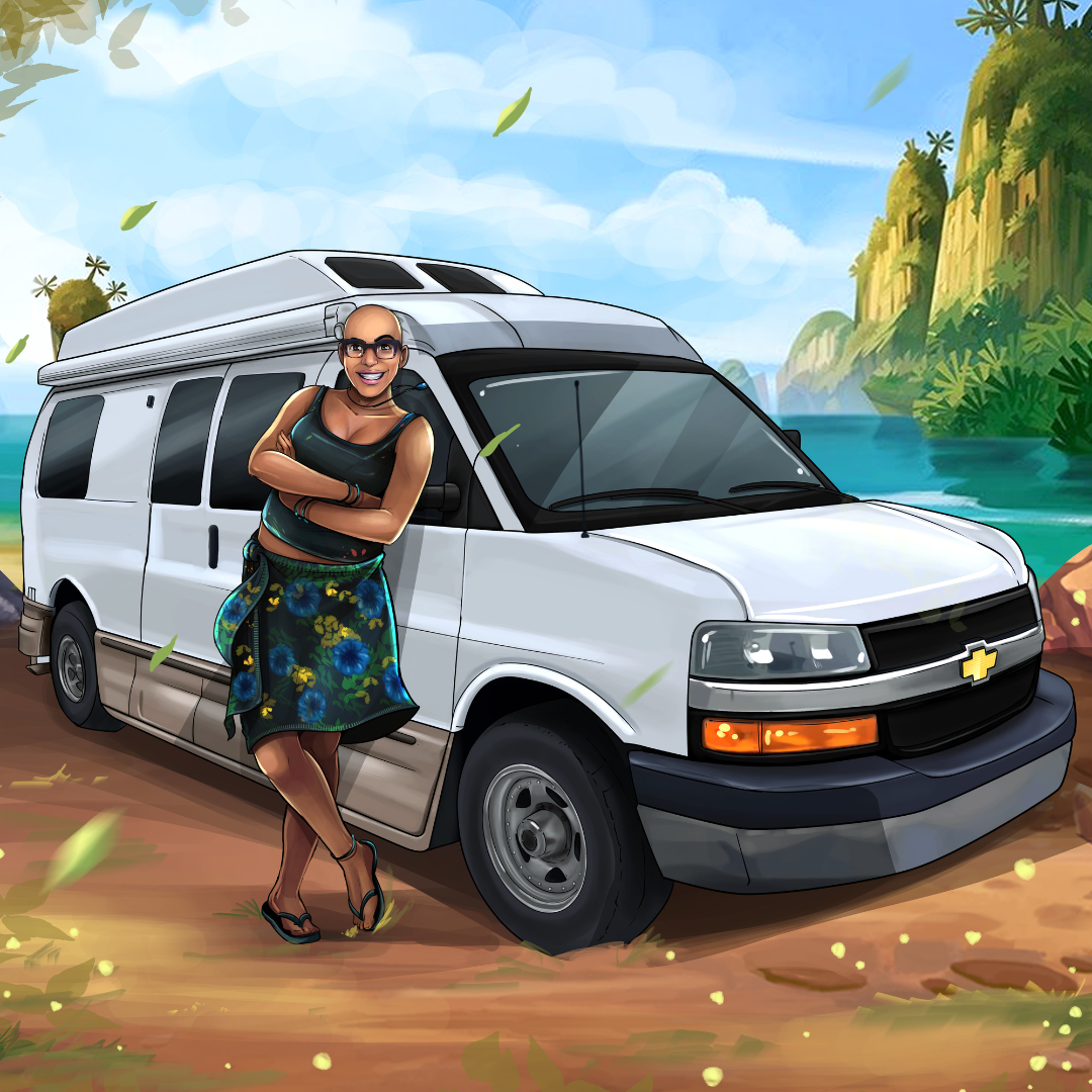 HAPPY MOM WITH FAMILY TRIP - FAMILY CUSTOM DRAWING
