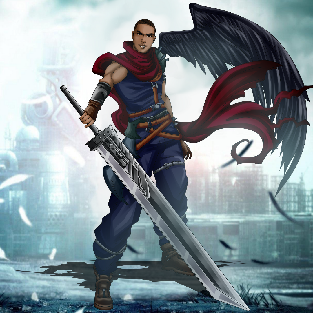 ANGEL AND THE SWORD - FINAL FANTASY CUSTOM DRAWNGI