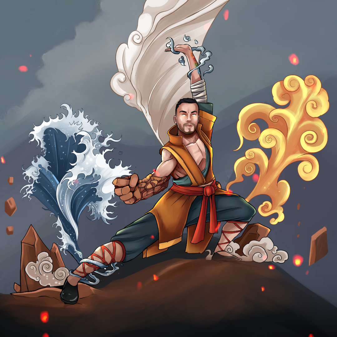 THE MASTER OF ELEMENTS - AVATAR CUSTOM DRAWING