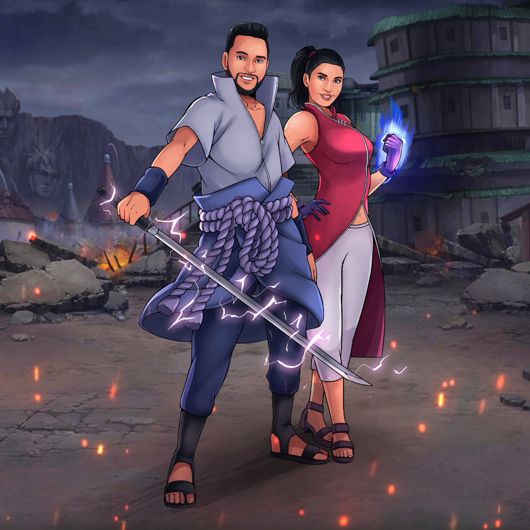 THE STRONGEST NINJA COUPLE - NARUTO COUPLE CUSTOM DRAWING