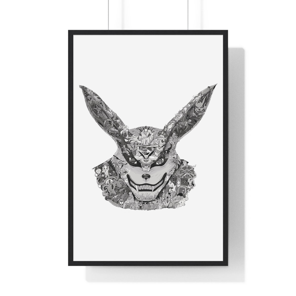 KURAMA BLACK & WHITE FRAMED POSTER